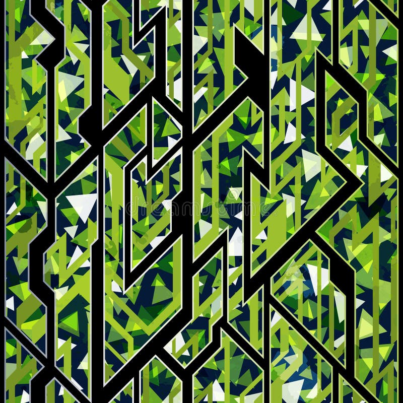 Green Color Fabric Seamless Pattern. Stock Illustration - Illustration ...