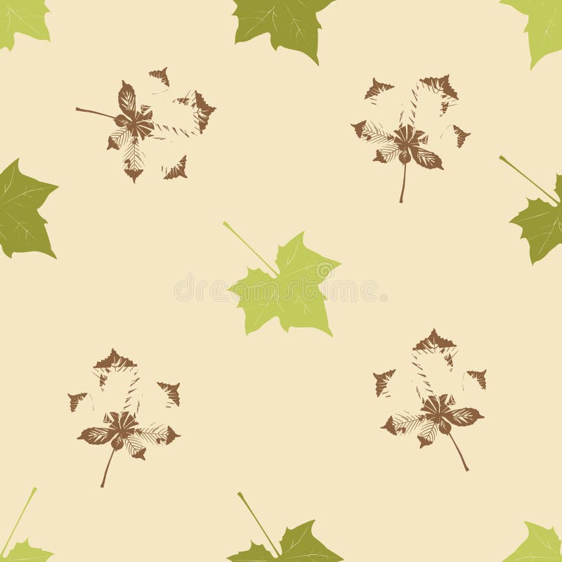 Green Color Leaf Repeat Pattern Stock Illustration - Illustration of ...