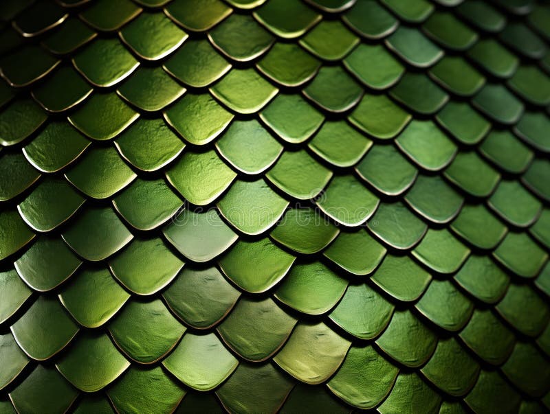 Green Pattern with Fish Scale Abstract Texture. Stock Image - Image of ...