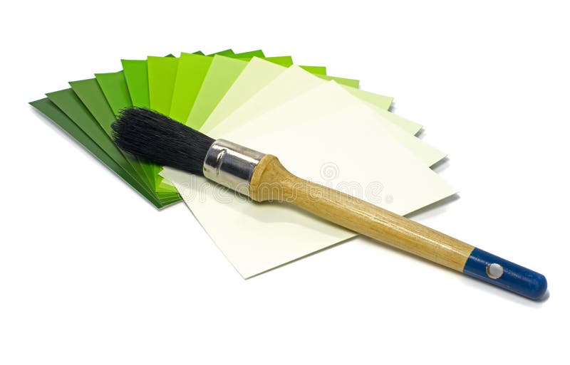 Green Color Samples of Painting Stock Image - Image of colorful ...
