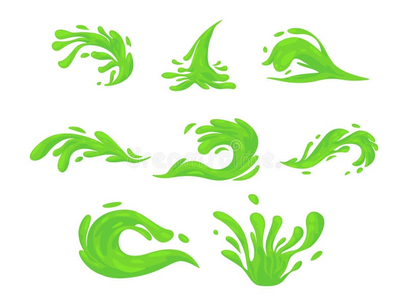 Green Color Splash Wave Shape Effect Fresh Melting Smooth Tasty ...