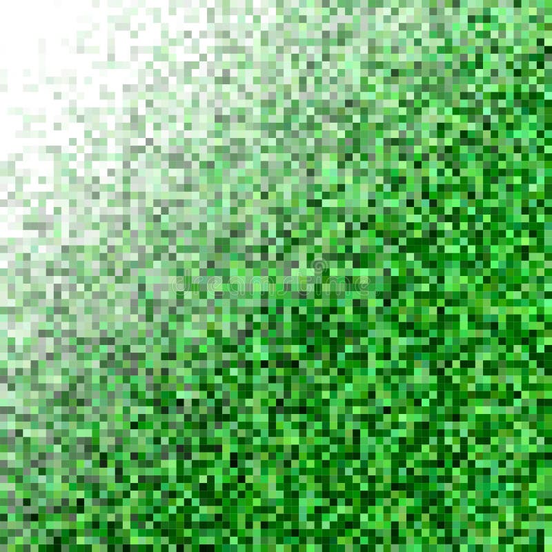 Green Square Pixel Mosaic Background Stock Vector - Illustration of ...