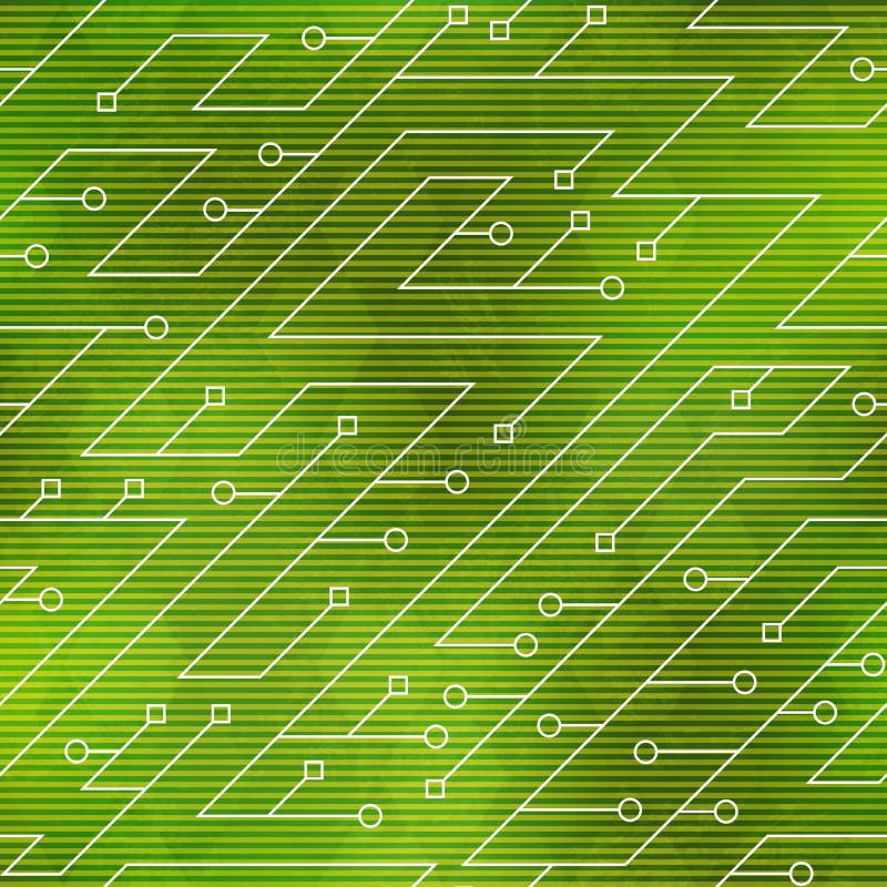 Green Color Technology Seamless Pattern Stock Vector - Illustration of ...