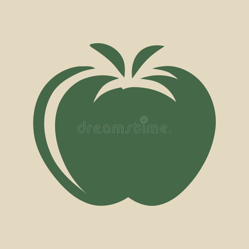 Green Color Tomato Icon Design, Vector Illustration Stock Illustration ...