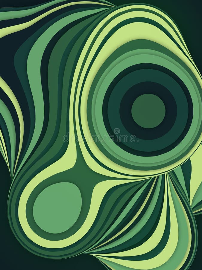 Colored Sliced Shape. Computer Generated Abstract Geometric 3D Render ...