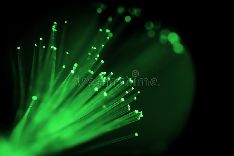Green Colored Fiber Optic Cable Stock Image - Image of colored, optic ...