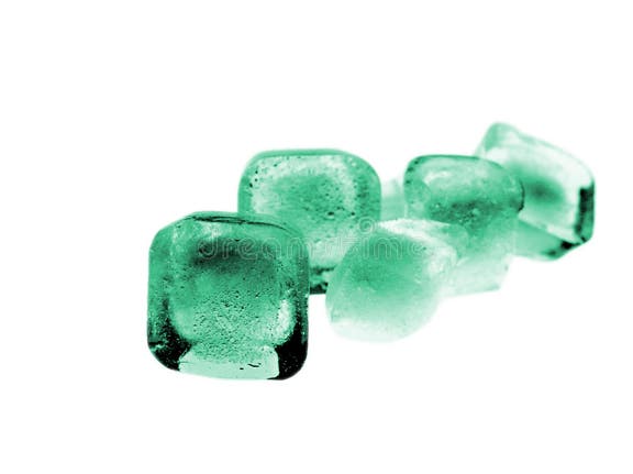 Green Colored Ice Cube stock image. Image of green, isolated - 8072725