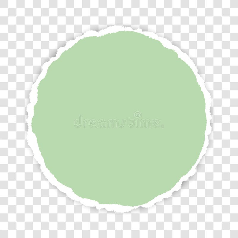 Green Colored Round Vector Torn Paper Banner with Ripped Edges with ...