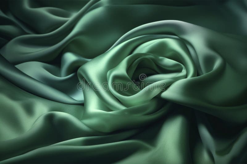 Green Colored Silk Satin Backdrop, Created with Generative AI Stock ...