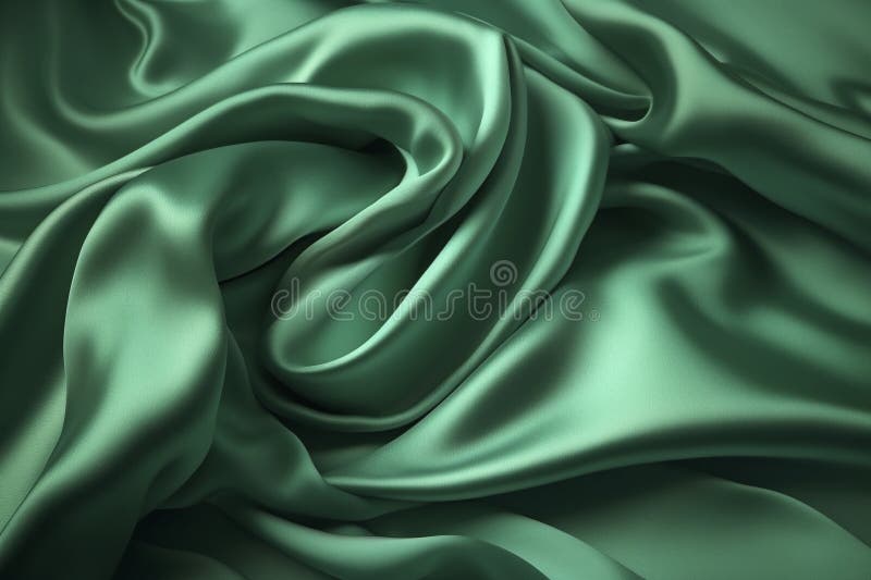 Green Colored Silk Satin Backdrop, Created with Generative AI Stock ...