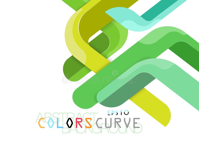 Green Colors Abstract Curve Style Stock Vector - Illustration of vector ...