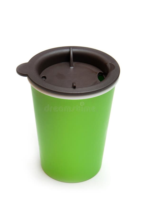 Green Colour Take-out Coffee Mug Stock Image - Image of fast, circle ...