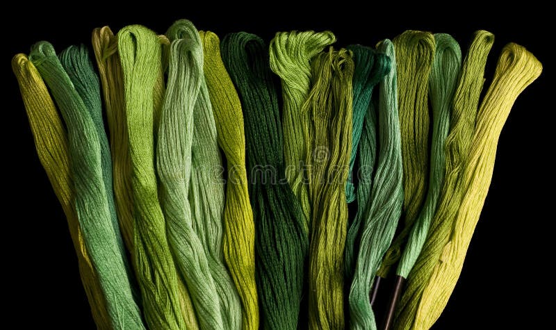 Green coloured yarns stock image. Image of yarn, scane - 12314395