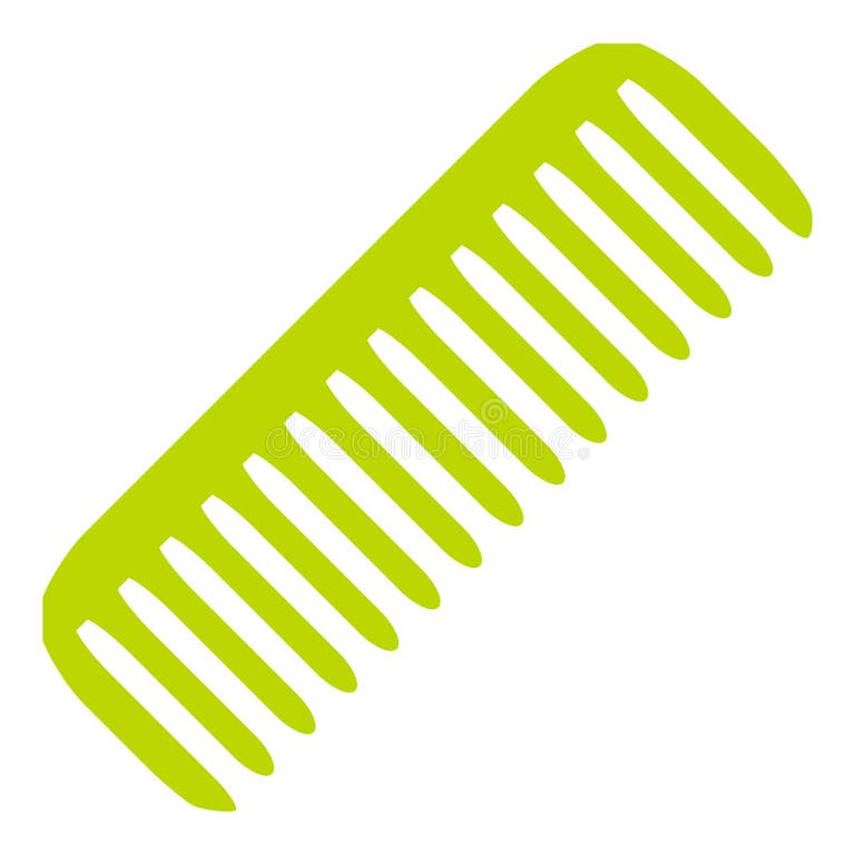 Green Comb Icon, Flat Style Stock Vector - Illustration of fashionable ...