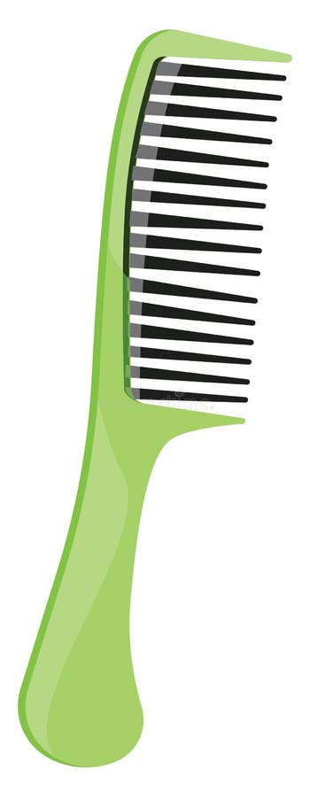 Green comb, icon stock vector. Illustration of design - 261375350