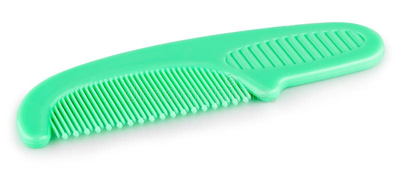 Green comb with hair stock photo. Image of healthy, fall - 51356874