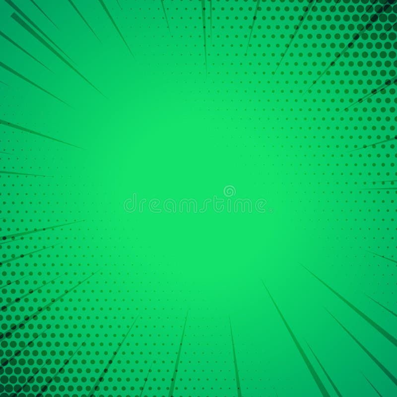 Comic Book Page Green Template Stock Vector - Illustration of comic ...