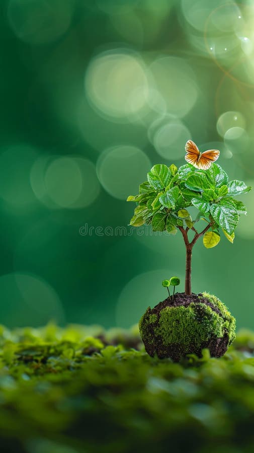 Green Commitment Visual Representation of the Concept of Saving the ...