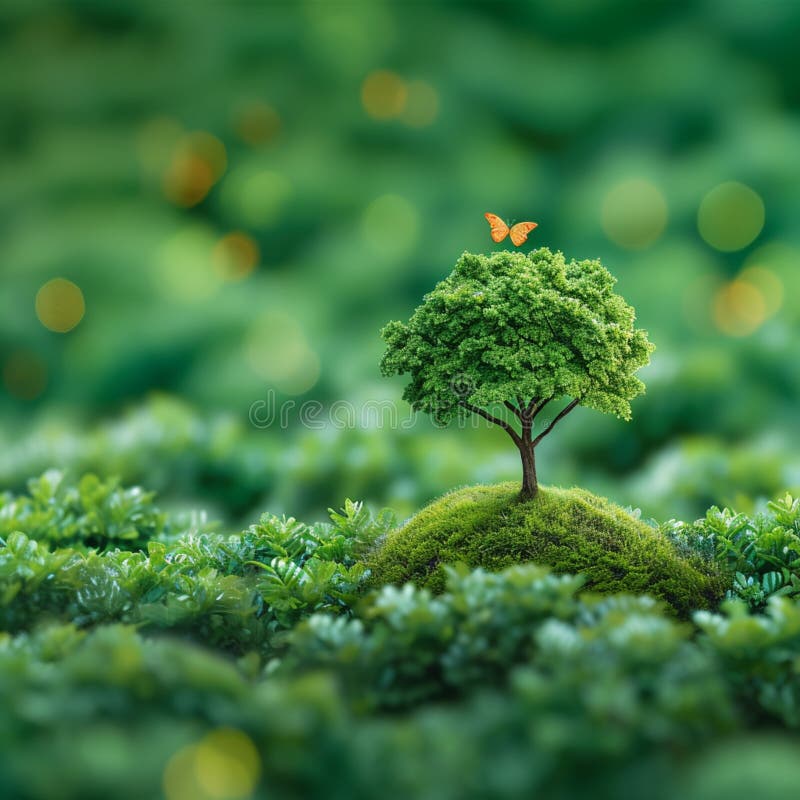 Green Commitment Visual Representation of the Concept of Saving the ...