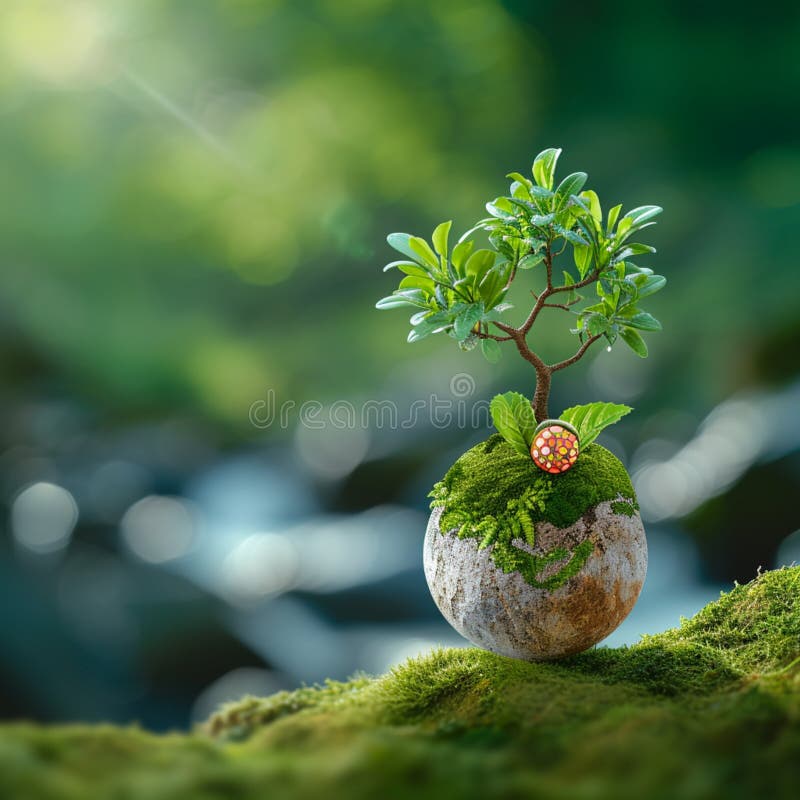 Green Commitment Visual Representation of the Concept of Saving the ...