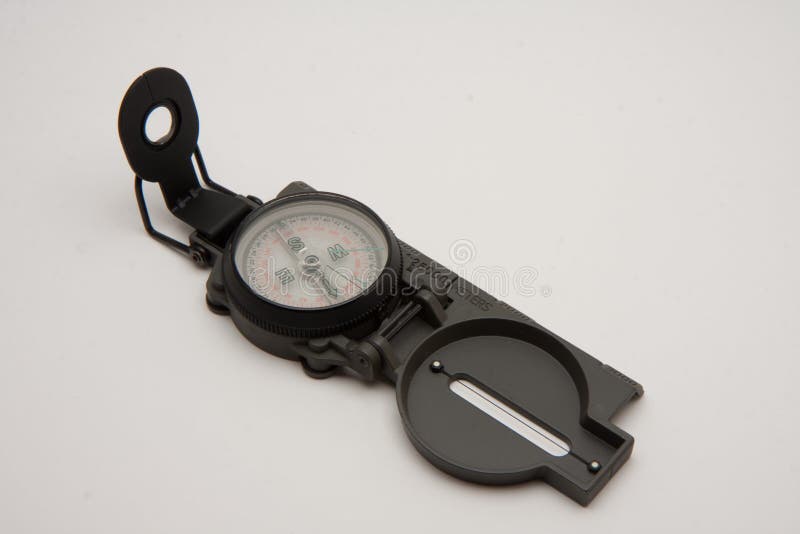 Green compass stock image. Image of south, device, equipment - 51836059