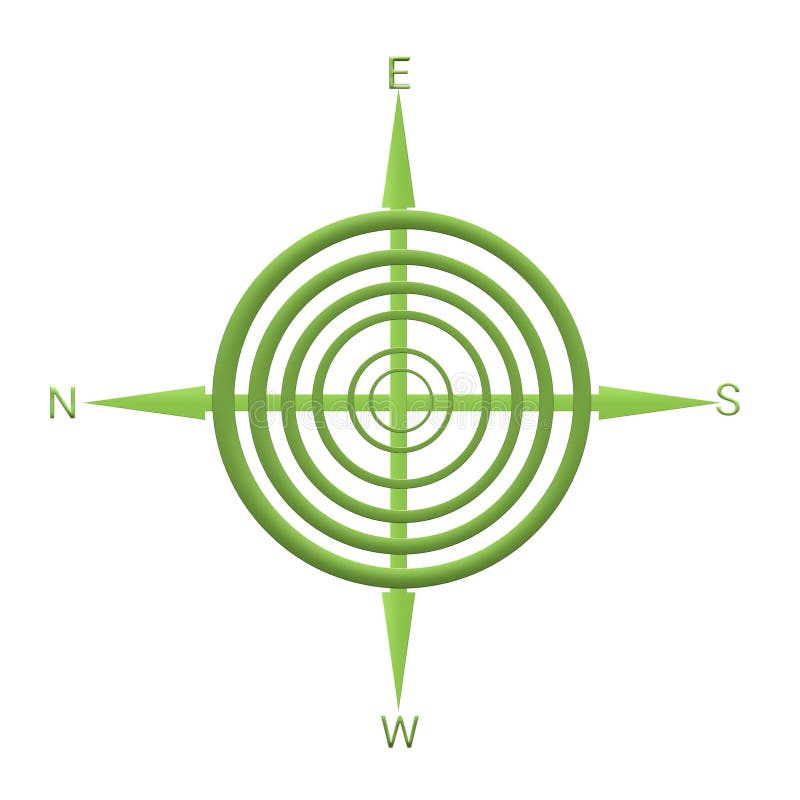 Green Compass Arrow Logo Template Illustration Design. Vector EPS 10 ...