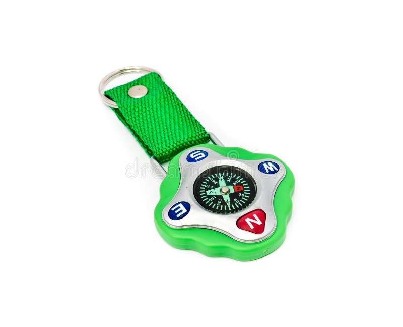 Green Compass with the Strap Stock Photo - Image of background ...