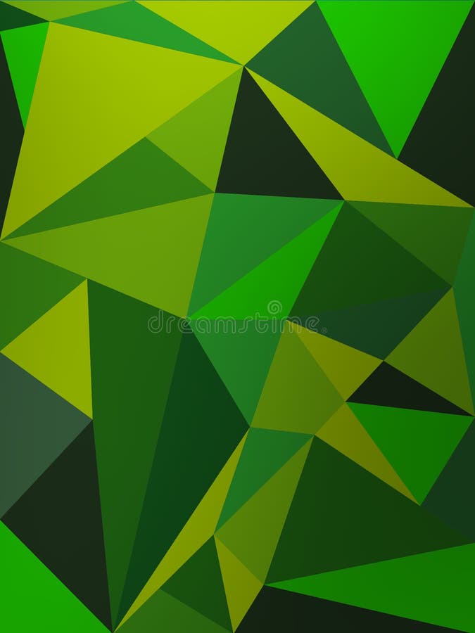 Green Composition with Triangles. Stock Illustration - Illustration of ...