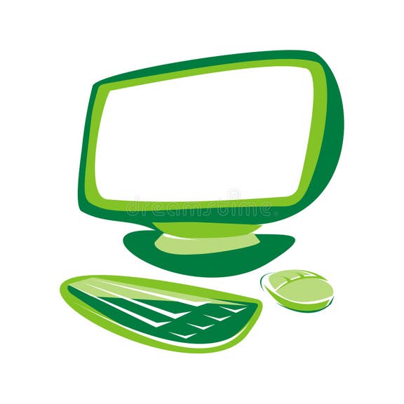 Green computer stock vector. Illustration of data, backgrounds - 4290219