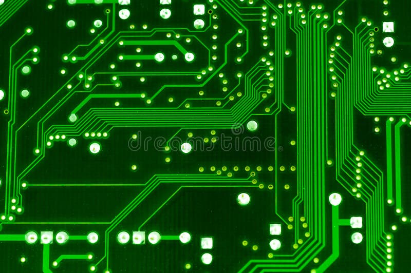 Green Computer Circuit Board . Stock Image - Image of concept, chip ...