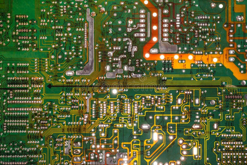Green Computer Circuit Board Stock Photo - Image of communication ...
