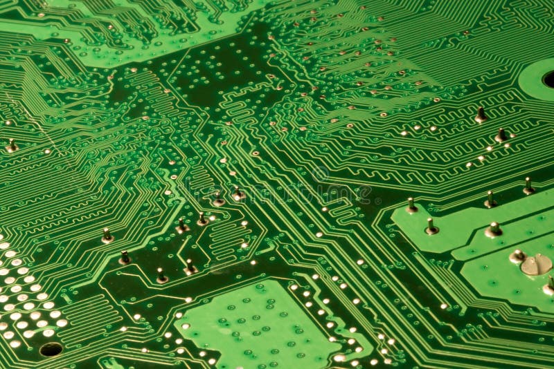 Green Computer Circuit Board Stock Image - Image of notebook, mother ...