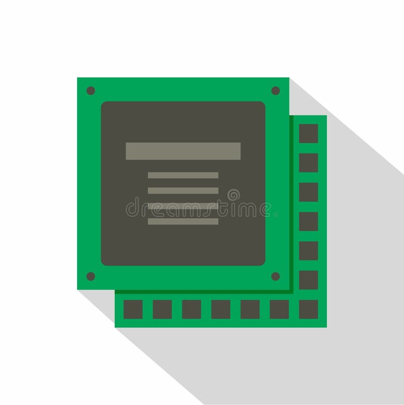 Chip Computer Infographic Concept, Flat Style Stock Vector ...