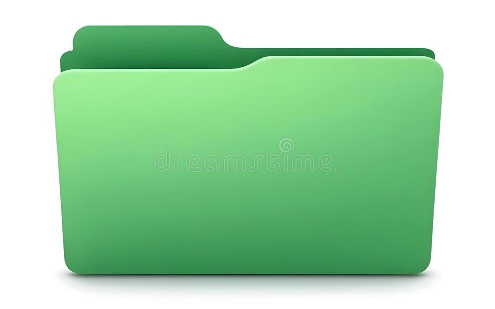 Green Computer Folder Representing Storing and Organizing Data Stock ...