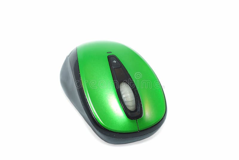 Green computer mouse stock photo. Image of isolated, click - 6874736