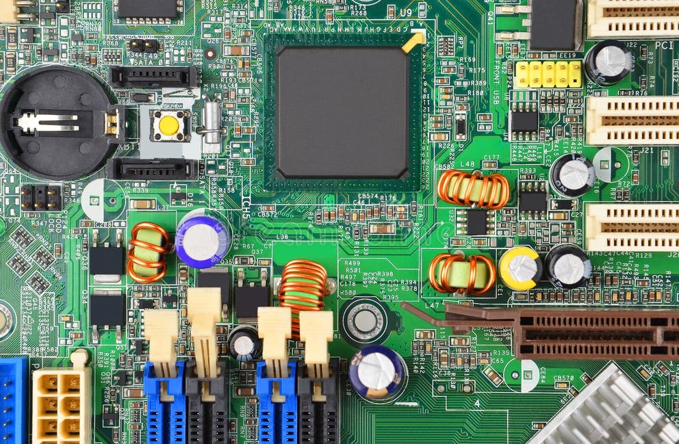 Green computer motherboard stock image. Image of microprocessor - 102414061