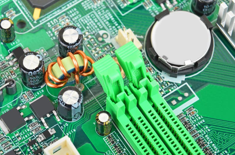 Green computer motherboard stock image. Image of microprocessor - 62378301