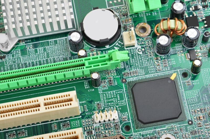 Green computer motherboard stock photo. Image of circuit - 62422274