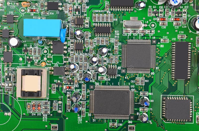 Green computer motherboard stock photo. Image of green - 72678900