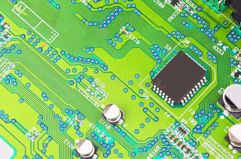 Green computer motherboard stock image. Image of megabyte - 73751755