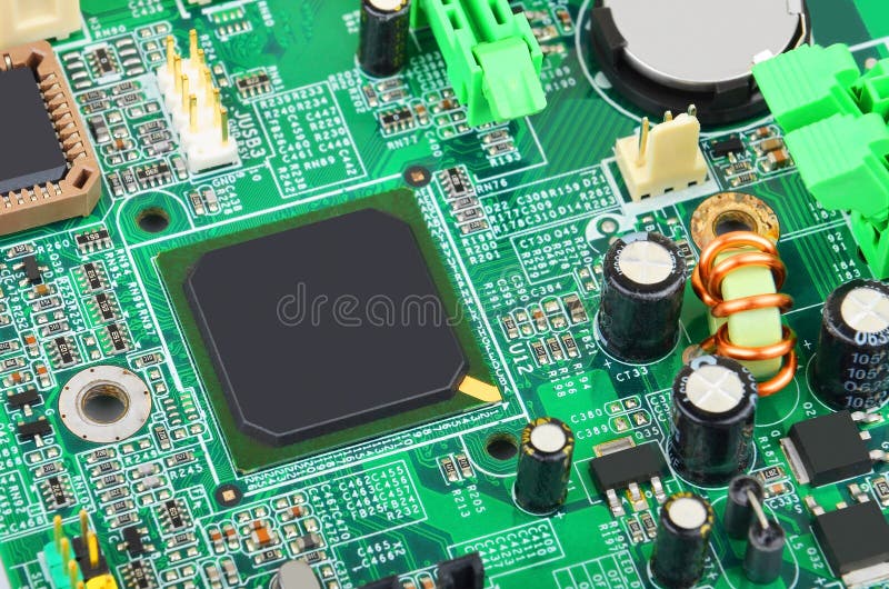 Green computer motherboard stock image. Image of computer - 102009611