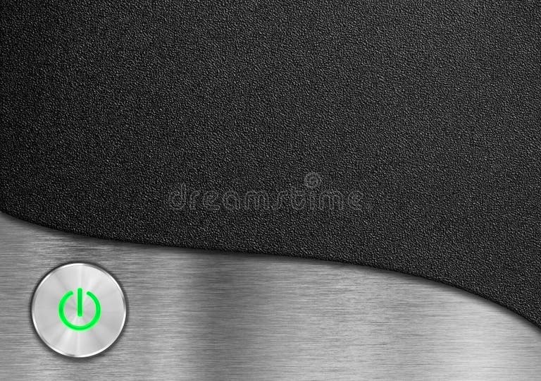 Green Computer Power Button Design Stock Image - Image of energy, black ...