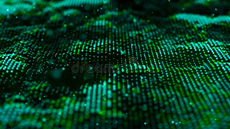 Green Computer Technology Background. Big Data Visualization ...