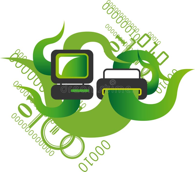 Green computing stock vector. Illustration of device - 19769024