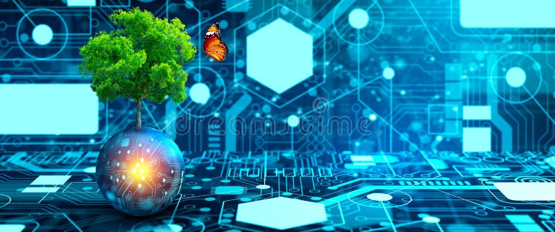 Green computing stock vector. Illustration of device - 19769024