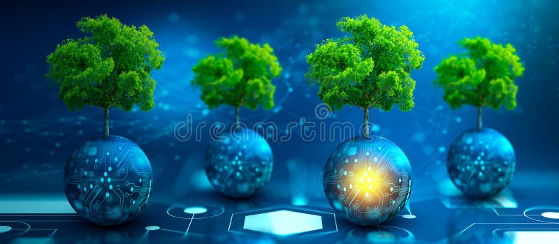 Green Computing, Green Technology, Green it, Csr, and it Ethics Concept ...