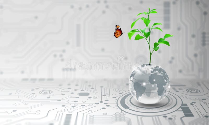 Green computing stock vector. Illustration of device - 19769024