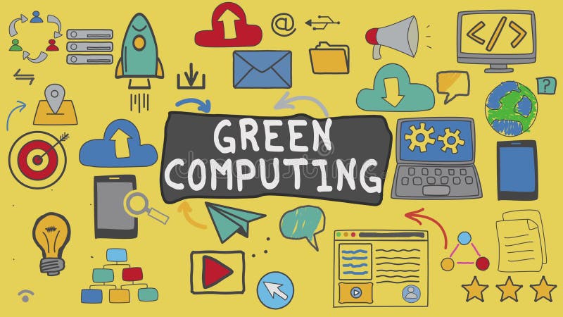 Green computing stock vector. Illustration of device - 19769024