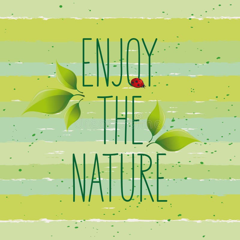 Green Concept, Enjoy the Nature Stock Vector - Illustration of leaf ...