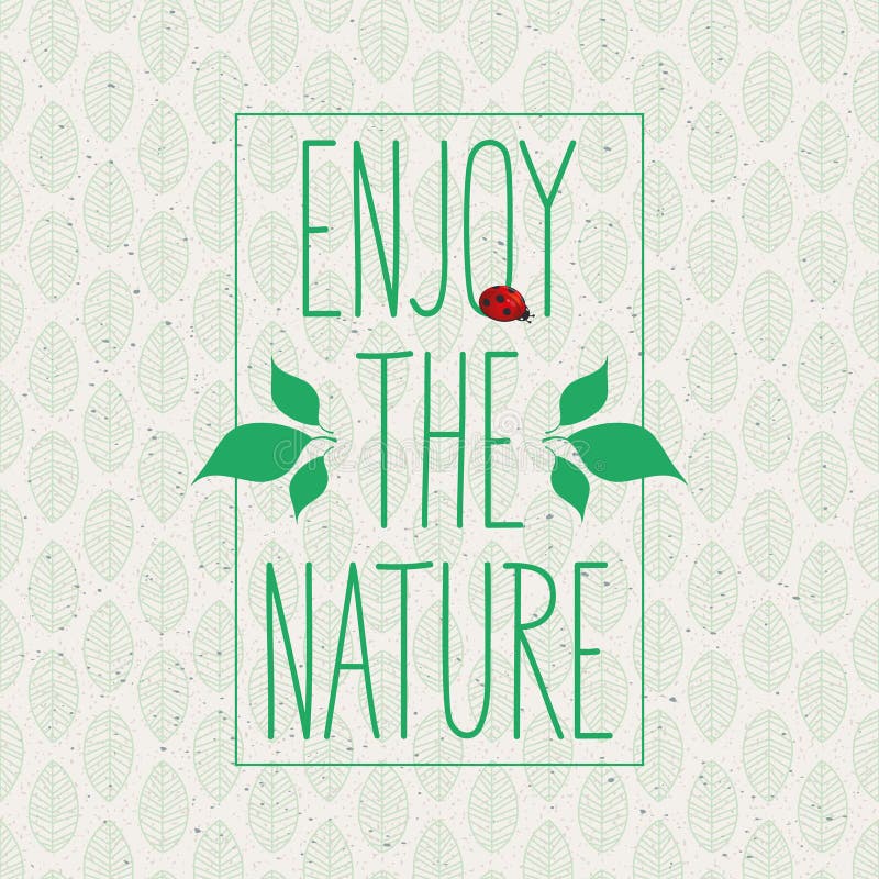 Green Concept, Enjoy the Nature Stock Vector - Illustration of ...